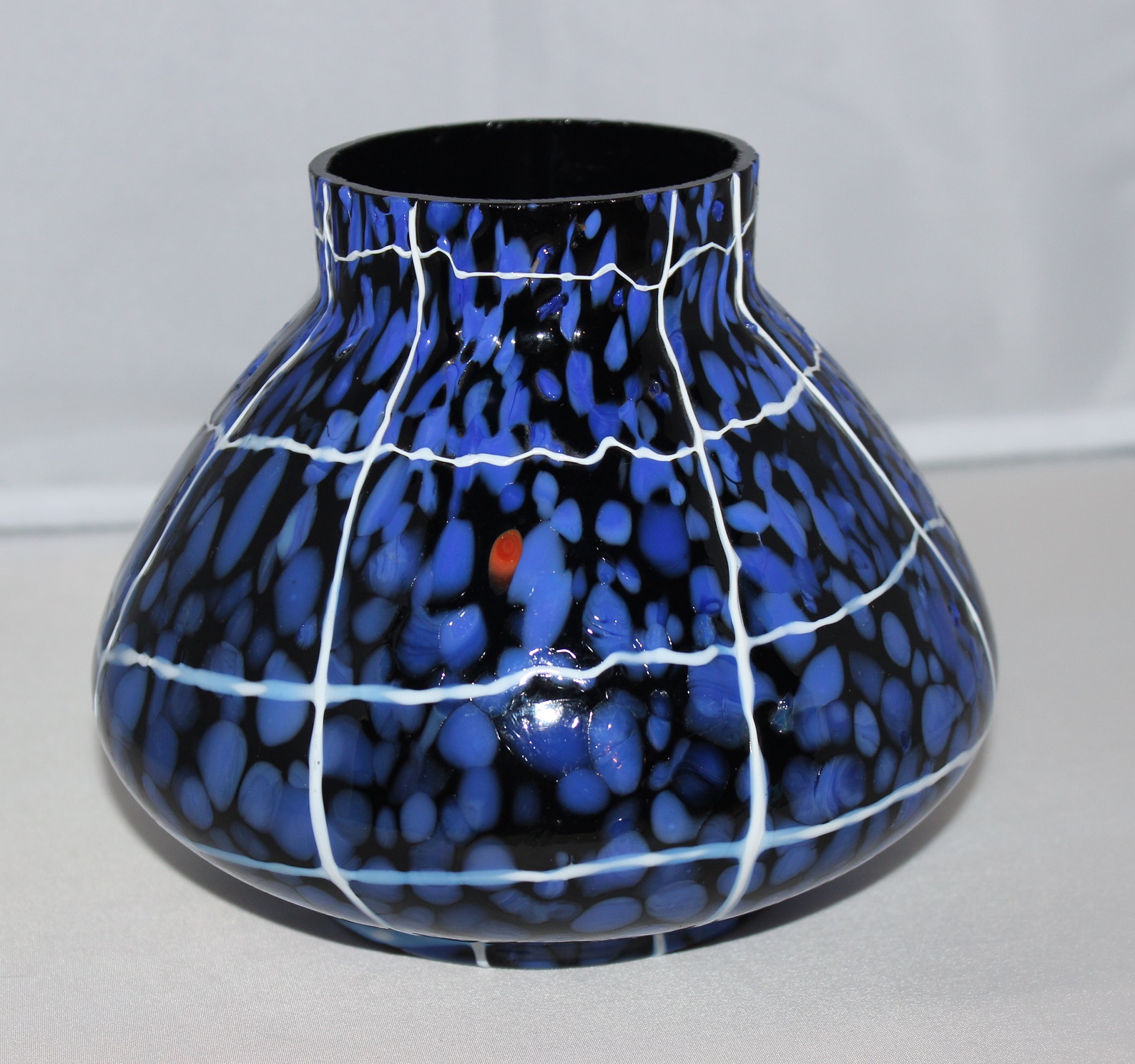 Unusual blue/black vase